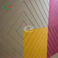 China V Groove Cutting Felt Acoustic Panels Wall Soundproof Odorless for sale