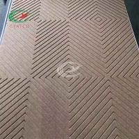 China V Groove Cutting Felt Acoustic Panels Wall Soundproof Odorless for sale