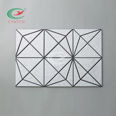China Nontoxic Stable Felt Sound Panels , Engraved Acoustic Polyester Fiber Sheets for sale