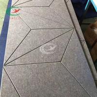 China Restaurant Engraved Felt Wall Panels Odorless Soundproof Echo Reduction for sale