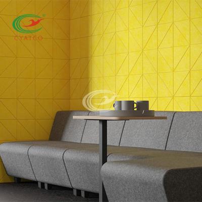 China Odorless Lightweight PET Felt Acoustic Panels , Flame Retardant Felt Wall Cladding for sale