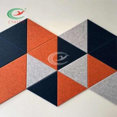 China OEM Fireproof Acoustic Sound Tiles Multipurpose Triangle Shape for sale