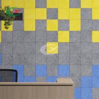 China Custom PET Acoustic Panels 120-250kg/Cbm 100% Polyester Fiber Easy Self Adhesive for sale