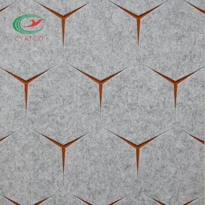 China Practical Odorless PET Panels Acoustic , Recycled Felt Screen Room Divider for sale