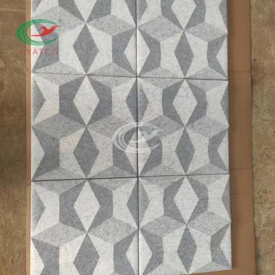 China Diamond 3D Wall Polyester Fiber Acoustic Panel Mildewproof Odorless for sale