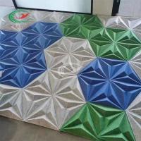 China Recycled Stable Acoustic Hexagon Panels , 3D Hexagon Sound Absorbing Wall Tiles for sale