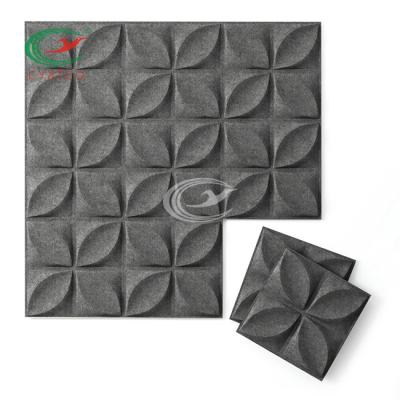 China Butterfly Textured Polyester Fiber Acoustic Panel Nontoxic Fireproof for sale