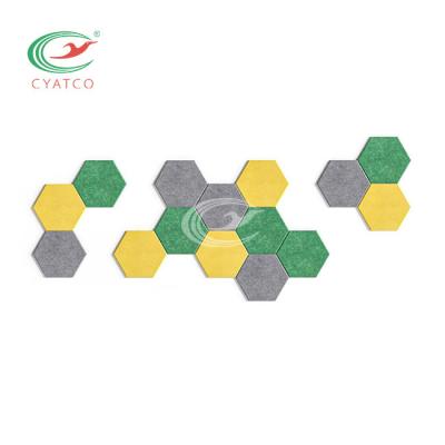China Hexagon Sound Deadening Tiles , Lightweight Acoustic Tiles For Soundproofing Walls for sale
