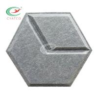 China Sound Absorbing Hexagon Acoustic Panels Multiscene Lightweight for sale