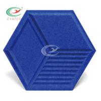 China Practical Harmless Hexagon Soundproof Panels , Mildewproof Acoustic Hexagon Tiles for sale