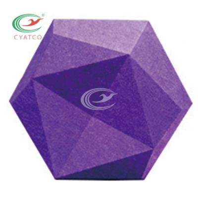 China Polyester Fiber 3D Hexagon Acoustic Panels Durable For Music Room for sale