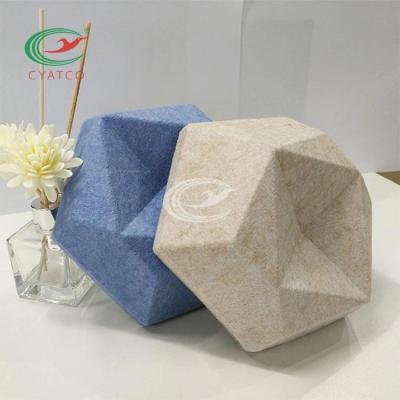 China Odorless Felt Hexagon Acoustic Panels For Wall 3D Decoration for sale
