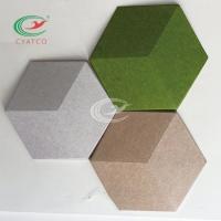 China 3D Lightweight Hexagon Sound Tiles , Odorless Hexagonal Acoustic Wall Panels for sale