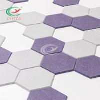 China Fireproof Nontoxic Hexagon Sound Panels , Multipurpose Hexagon Acoustic Tiles for sale