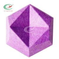 China Polyester Fiber 3D Hexagon Acoustic Panels Durable For Music Room for sale