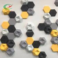 China Theatre Wall PET Hexagon Acoustic Panels Mildewproof Sound Absorption for sale