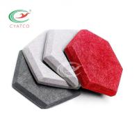 China Theatre Wall PET Hexagon Acoustic Panels Mildewproof Sound Absorption for sale
