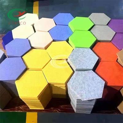 China Cinema Indoor Hexagon Acoustic Panels Eco Friendly Heat Insulation for sale