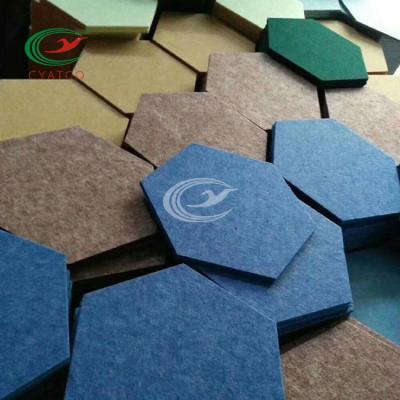China Flame Retardant Hexagon Acoustic Panels Stable Moistureproof for sale