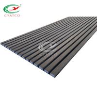 China Wall Mounted Veneer Acoustic Wooden Slat Panel 21mm Thickness for sale