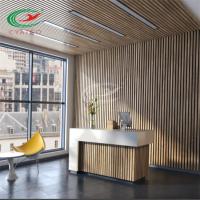 China Fire Resistant Timber Wood Slat Wall Multiscene Sound Absorption for sale