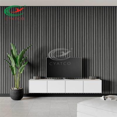 China MDF Soundproof Walnut Wall Slats , Odorless Decorative Slat Wood Panels for sale