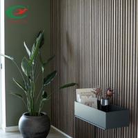China SGS Interior Vertical Wood Slat Wall Durable Soundproof For Studio for sale
