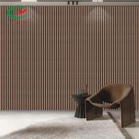 China Hotel Modern 3D Wood Slat Wall Eco Friendly With Polyester Fiber for sale