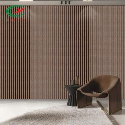 China Hotel Modern 3D Wood Slat Wall Eco Friendly With Polyester Fiber for sale