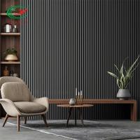 China MDF Soundproof Walnut Wall Slats , Odorless Decorative Slat Wood Panels for sale