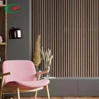 China Hotel Modern 3D Wood Slat Wall Eco Friendly With Polyester Fiber for sale