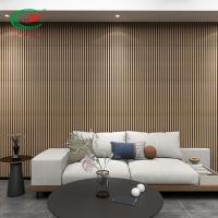 China Practical Fireproof Wall Wood Slats , Multipurpose Wooden Wall Panel for sale