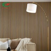 China Apartment Vertical Wood Slat Wall Timber 600x1200mm Sound Absorbing for sale