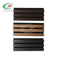 China Elegant Linear Wood Slat Wall Lightweight Durable Fluted Wall Board TV Background for sale