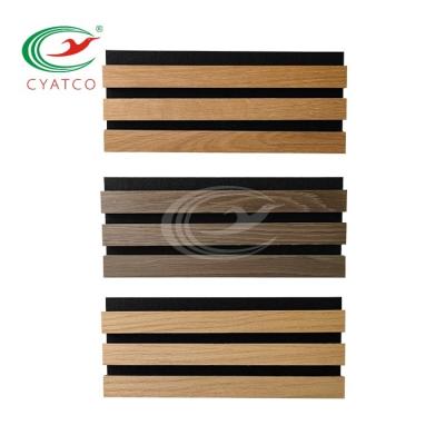 China 3D Wood Slat Wall Multifunctional Unique Fluted Wall Panel Wood Grain Grille Indoor Panel for sale