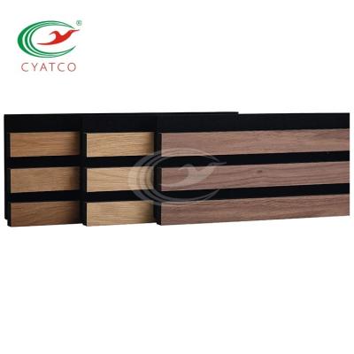 China Curved Groove Wooden Acoustic Wall Panels Customized  Thickness for sale