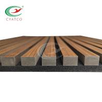 China Auditoriums Halls Fire Resistant Groove Wooden Panels 2400 Mm X 605 Mm for sale