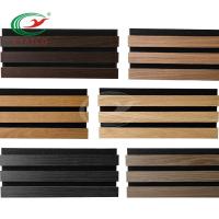 China Curved Groove Wooden Acoustic Wall Panels Customized  Thickness for sale