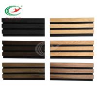 China Auditoriums Halls Fire Resistant Groove Wooden Panels 2400 Mm X 605 Mm for sale