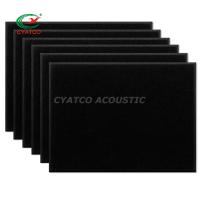 China 12mm Black Felt Wall Panels Rectangle Sound Proof Padding For Office Decoration for sale