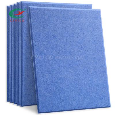 China Custom shape Blue Felt Wall Panels Eco Friendly Acoustic Treatment For Classroom for sale
