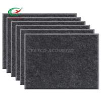 China 10 Pack PET Acoustic Panels Dark Grey Felt Rectangle Wall Panels Music Studios for sale