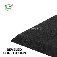 China Control Reverb Felt Wall Panels Odorless  9mm Black Polyeater Fiber Acoustic Panels for sale