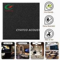 China Control Reverb Felt Wall Panels Odorless  9mm Black Polyeater Fiber Acoustic Panels for sale