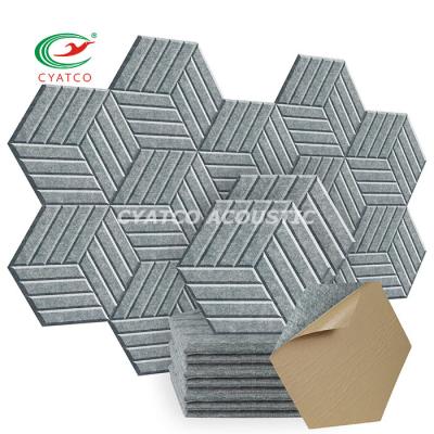 China Customization Hexagon Acoustic Panels High Density Polyester Fiber For Office for sale