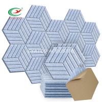 China Self Adhesive Hexagon Sound Absorbing Panels Odorless Sound Proof Padding for sale