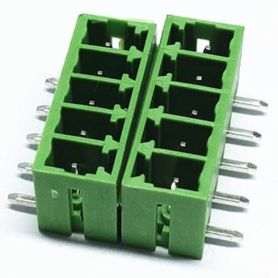 China 2EDGR/15EDRC pluggable terminal blocks connector 3.81mm/5.00mm/5.08mm pitch male type rignht angel through hole for sale