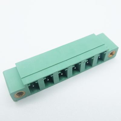 China terminal block connector clamp 3.81mm/5.00mm/5.08mm pitch male type vertical through hole with flange for sale