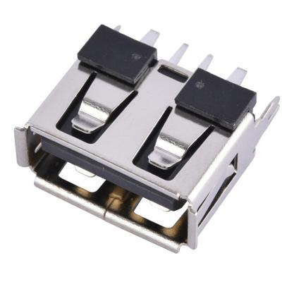 China short USB connector 2.0 A type female 4 pin H=10.0mm vertical through hole dip for pcb for sale