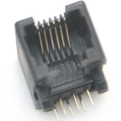 China rj11 6p6c connector jack modular right angel through hole unshielded dip for pcba for sale